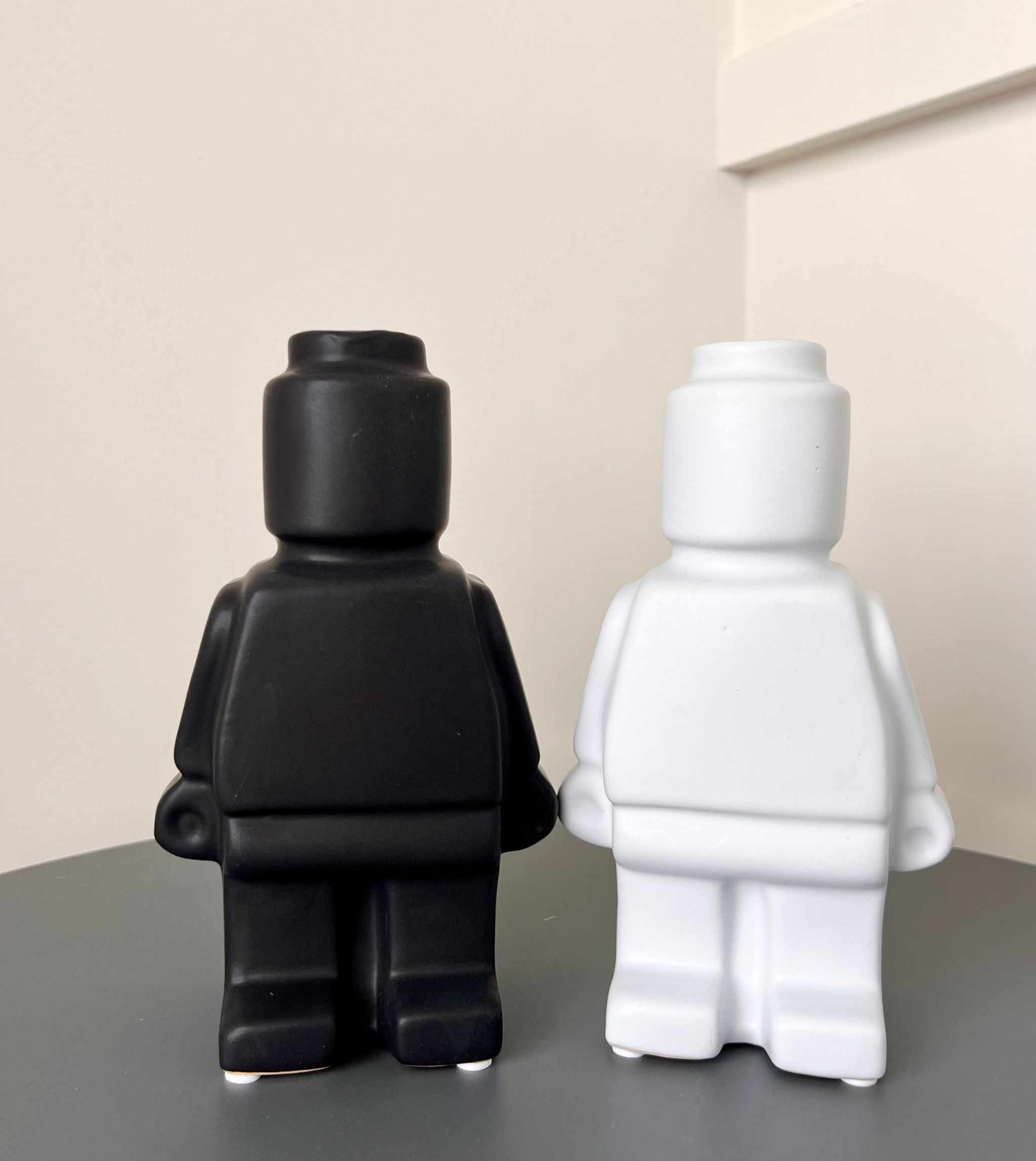 MOREWELL® Robot Ceramic Vase Unique Modern Art for decoration